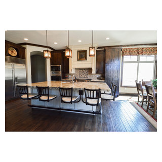 Kitchen Snack Bar Seating-METAL WITH WOOD SEATS - Traditional - Kitchen ...