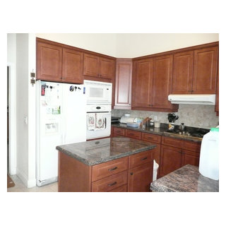 Kitchen Transformation Done In A Maple Square Raised Panel Door ...
