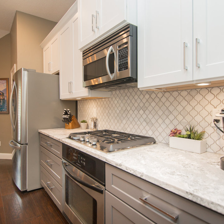 Two Tone Gray Cabinet - Photos & Ideas | Houzz