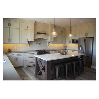 Kitchen - Vicostone Alaska White Quartz and Vicostone Smokey Quartz ...
