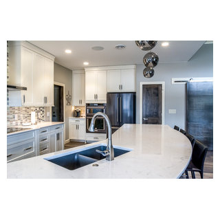 Kitchen With Beautiful White Cambria Quartz Countertops - Contemporary ...