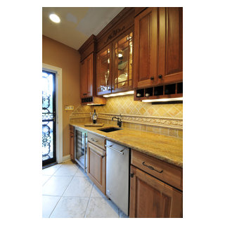 Kitchen with Bulkhead Island - Traditional - Kitchen - DC Metro - by ...