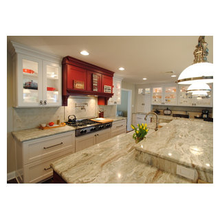 Kitchen With Cranberry Accents - Transitional - Kitchen - Philadelphia ...