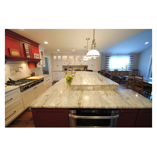 Kitchen With Cranberry Accents - Transitional - Kitchen - Philadelphia ...