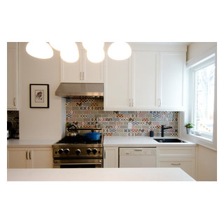 Kitchen with Funky Tile Backsplash - Transitional - Kitchen - Toronto ...