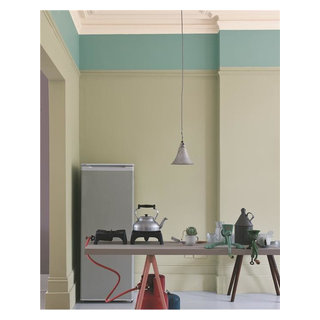 Kitchen with Mizzle, Brassica, and Dix Blue - Contemporary - Kitchen ...