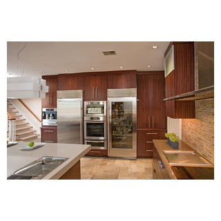 Kitchen with Sub-Zero Refrigerators and Miele Ovens - Contemporary ...