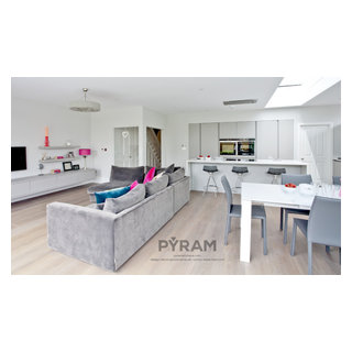 Large family space handleless kitchen - Contemporary - Kitchen - Surrey ...
