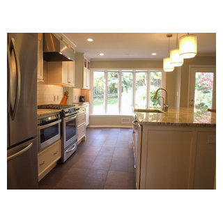 Large Kitchen Bay Window - Transitional - Kitchen - New York - by ...