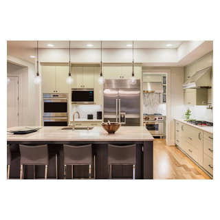 Light Pistachio Green Kitchen - Contemporary - Kitchen - DC Metro - by ...