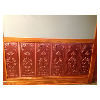 Lincrusta Dado Glazed with Metallic Paints in Kitchen - Traditional ...