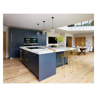 Linear Kitchen in Cutting Edge New Build - Contemporary - Kitchen ...