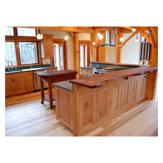 Live Edge Walnut Countertop and Butternut Cabinetry - Kitchen - New ...