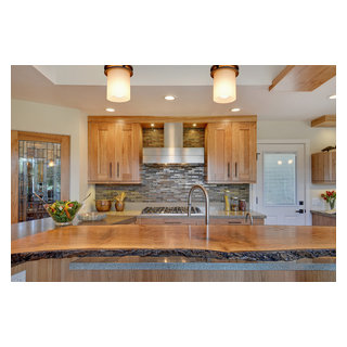 live wood edge island top - Contemporary - Kitchen - San Francisco - by ...