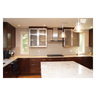 Mahogany & Stainless Steel Kitchen - Moderne - Cuisine - Boston - par ...