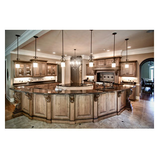Maple Kitchen with radius serving bar - Contemporary - Kitchen - Other ...