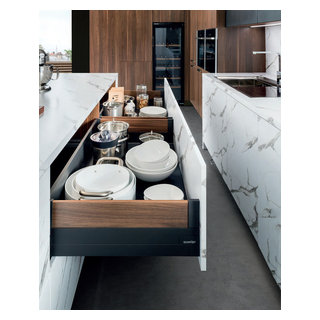 Marble effect and wood finish Schmidt Kitchen design - Contemporary ...