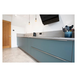 Matt blue finish - Modern - Kitchen - Kent - by Roots Kitchens Bedrooms ...