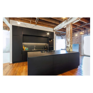 Matte Black Industrial Kitchen - Industrial - Kitchen - Sydney - by ...