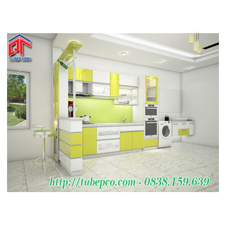 Mẫu tủ bếp chữ I nhỏ gọn và tiện dụng cho không gian có diện tích nhỏ ...