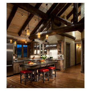 Meadow Cabin - Rustic - Kitchen - Denver - by Axial Arts Architecture ...
