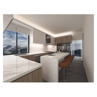 Medium Sized Condo Kitchen Concept - Modern - Kitchen - Los Angeles ...