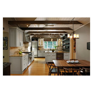 Melding Myriad Materials into a Cohesive Space - Transitional - Kitchen ...