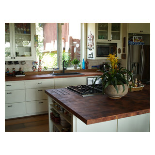 Mesquite End Grain Tiles - Eclectic - Kitchen - Austin - by DeVos ...