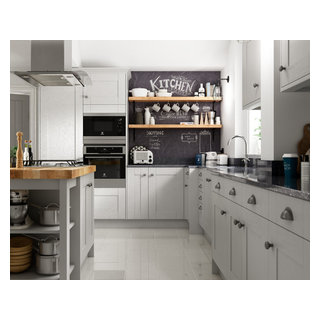 Milton Grey Monochrome Family Kitchen - Contemporary - Kitchen - Other ...