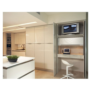 Minimalist Condo Great Room, Open-kitchen layout Remodel - Modern ...