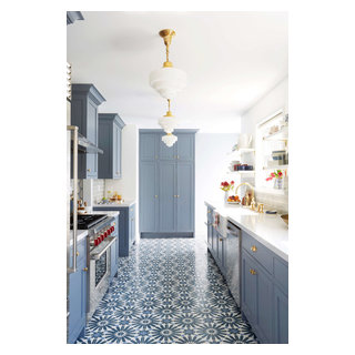 modern deco kitchen redesign by emily henderson featuring clé's "big al ...