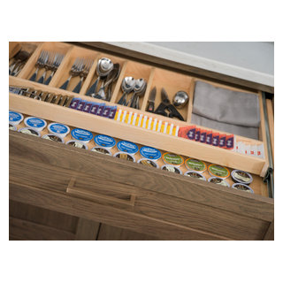 Modern Farmhouse Kitchen with a Double Layered Multi-Purpose Drawer for ...