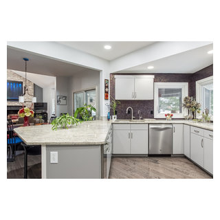 Modern Kitchen Remodel Done in a Grey Willow Color - Modern - Kitchen ...
