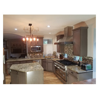 Modern Kitchen Remodel Done in a Harbor Mist Color - Modern - Kitchen ...