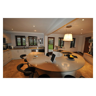 Modern kitchen with horse shoe island - Modern - Kitchen - Kent - by ...