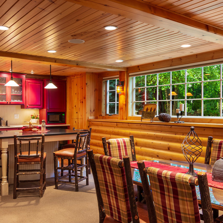 Log Cabin Basement Ideas - Photos & Ideas | Houzz