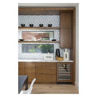 Modern Ogee Drop Kitchen Tile Backsplash - Contemporary - Kitchen - San ...