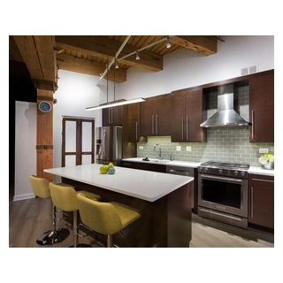 Modern-Rustic Loft Kitchen Remodel - Contemporary - Kitchen - Chicago ...