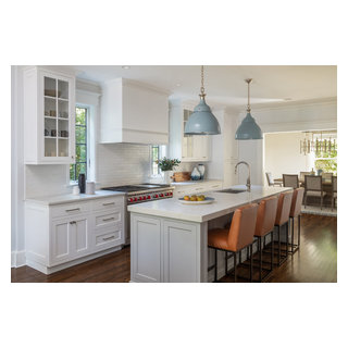 Modernized Center Hall Colonial - Transitional - Kitchen - New York ...