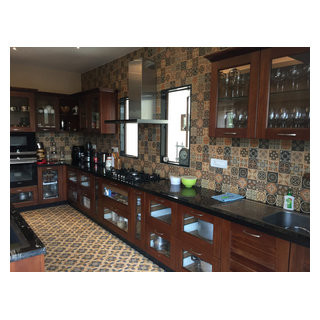 Modular Kitchen in Teak wood by Hoop Pine - Indian - Kitchen ...