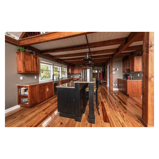 Moose Ridge Lodge Post and Beam - Rustic - Kitchen - Portland Maine ...