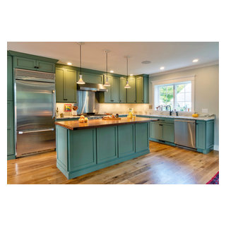 Moss Green Kitchen - Eclectic - Kitchen - Boston - by White Wood ...