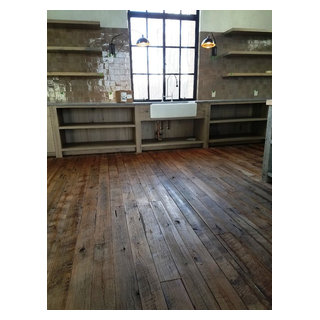 Naturally Fumed Oak Flooring - Rustic - Kitchen - Atlanta - by Revient ...
