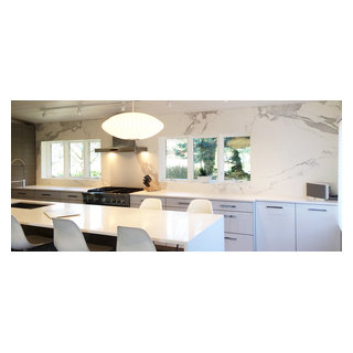 NeoLith 6mm - Estatuario Silk Finish Full Height Backsplash ...