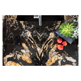 Nero Volcano Granite - Kitchen - Vancouver - by Matrix Marble and Stone | Houzz