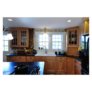 New Hampshire Farmhouse Red Birch Kitchen - Farmhouse - Kitchen ...