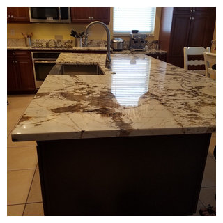 New Island & Tops - Rustic - Kitchen - Other - by Fournier Custom ...