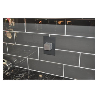 new style pop out electrical outlet - Modern - Kitchen - Calgary - by ...