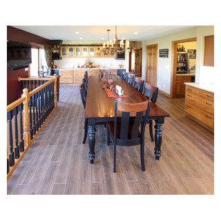 Oak Country Kitchen Update Reusing Existing Cabinetry and Adding Color ...