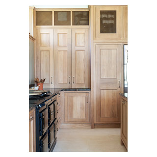Oak-panelled restoration in 18th Century manor. - Traditional - Kitchen ...